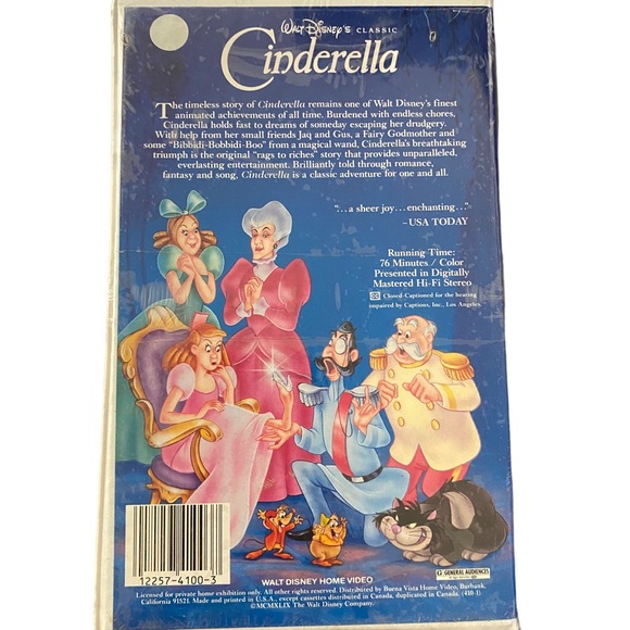 Disney | Media | Factory Sealed Vintage Walt Disneys Classic Cinderella ...